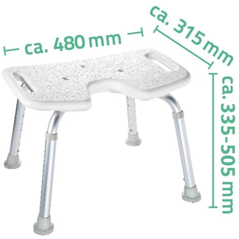 Ridder Badhocker mit Hygieneausschnitt höhenverstellbar Bad- & Duschhocker