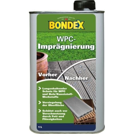 Bondex WPC Imprägnierung 1 l, farblos Versiegelung Holz Kunststoff