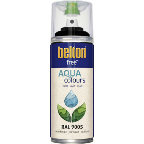 belton free Lackspray AQUAcolours 400 ml tiefschwarz matt Sprühlacke