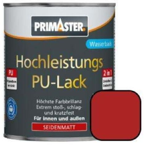 Primaster PU Lack RAL 3000 1,5 m² 125 ml feuerrot hoch deckend Lack
