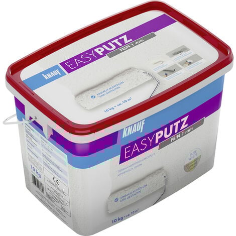 Knauf EasyPutz 10kg Dekorputz Oberputz Wandputz fein 1,0mm schneeweiß matt