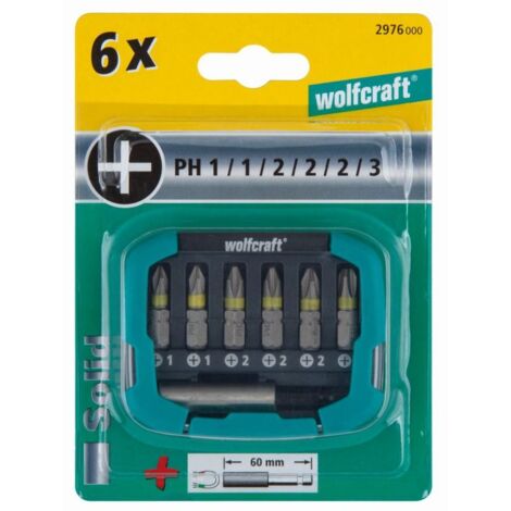 Wolfcraft Bit-Set PH 7-teilig Bits