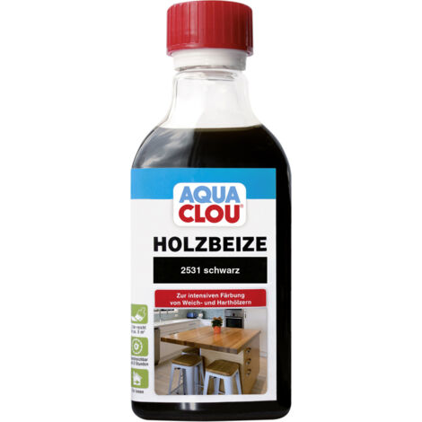 Aqua Clou Holzbeize 250 ml, schwarz Beize Beizen Holz Innen