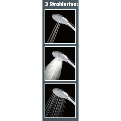 Primaster Handbrause 3 Strahlarten Water Spring chrom wassersparend ...