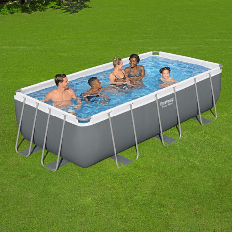 Piscina Fuori Terra Rettangolare Bestway Power Steel 404x201x100 cm con ...