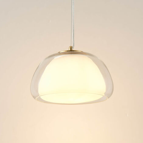 Suspension double verre contemporaine - Lomelia