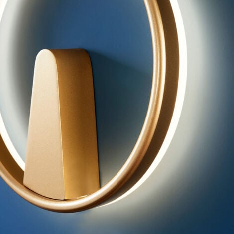 Applique minimaliste cercle LED doré - Scott