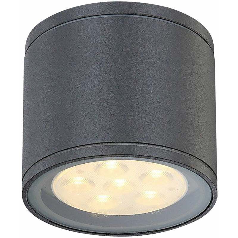 Éclairage plafonnier DEL 6 W luminaire plafond lampe LED aluminium gris ...