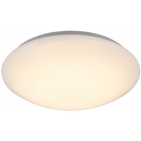 Plafonnier LED plafonnier salon blanc rond, métal acrylique, 16W 880lm ...