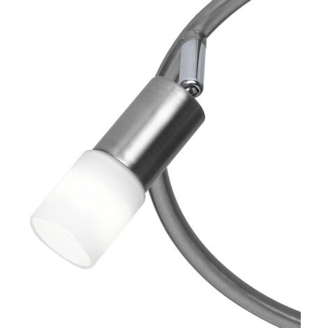 Spot de plafond LED 9 watts spot mobile verre nickel mat ACTION ...