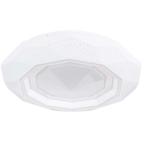 Lampe de salon LED design cristal plafonnier dimmable de 40 cm ...