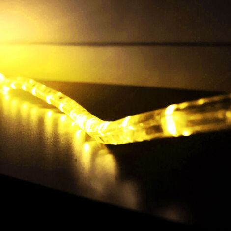 Tuyau lumineux LED jaune Extérieur Jardin Tuyau lumineux jaune ...