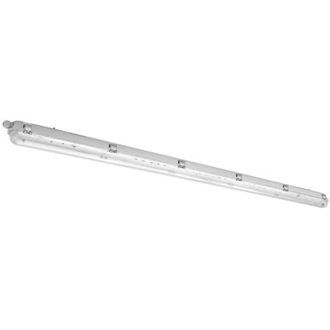 Lampe LED pour locaux humides Lampe à vasque Lampe de cave Verre IP65 L 156 cm