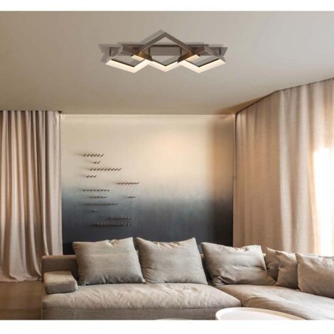 Plafonnier LED, lampe de plafond, éclairage de salon, finition opale ...