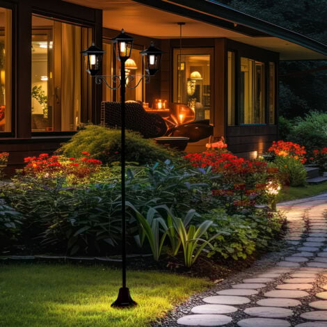 Lanterne de jardin grande pour candélabre extérieur 3 flammes lanterne ...
