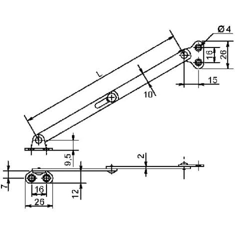 Compas pour meuble et coulisseau