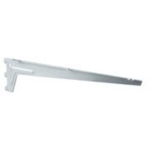 Console droite avec équerre à 3 crochets - Décor : Blanc - Longueur ...