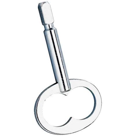 Clé mâle carrée - Carré : 6 - Décor : Zingué - Longueur : 80 mm ...