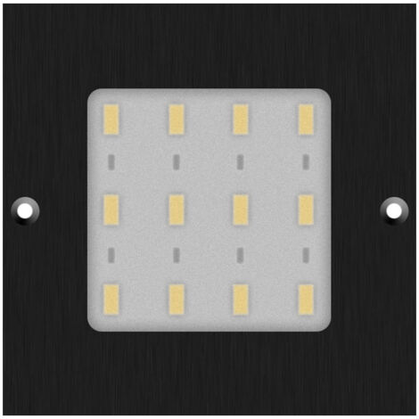 Spot led carré 12v extra-plat - Décor : Argent - Dimension : 85 x 85 mm ...