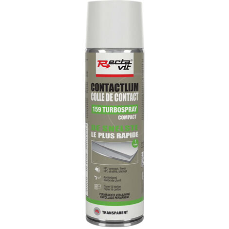 Colle de contact turbospray 159 compact - Contenance : 500 mL - Couleur : Transparent - RECTAVIT