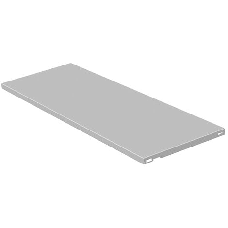 Tablette métallique - Décor : Gris aluminium - Profondeur : 200 mm ...
