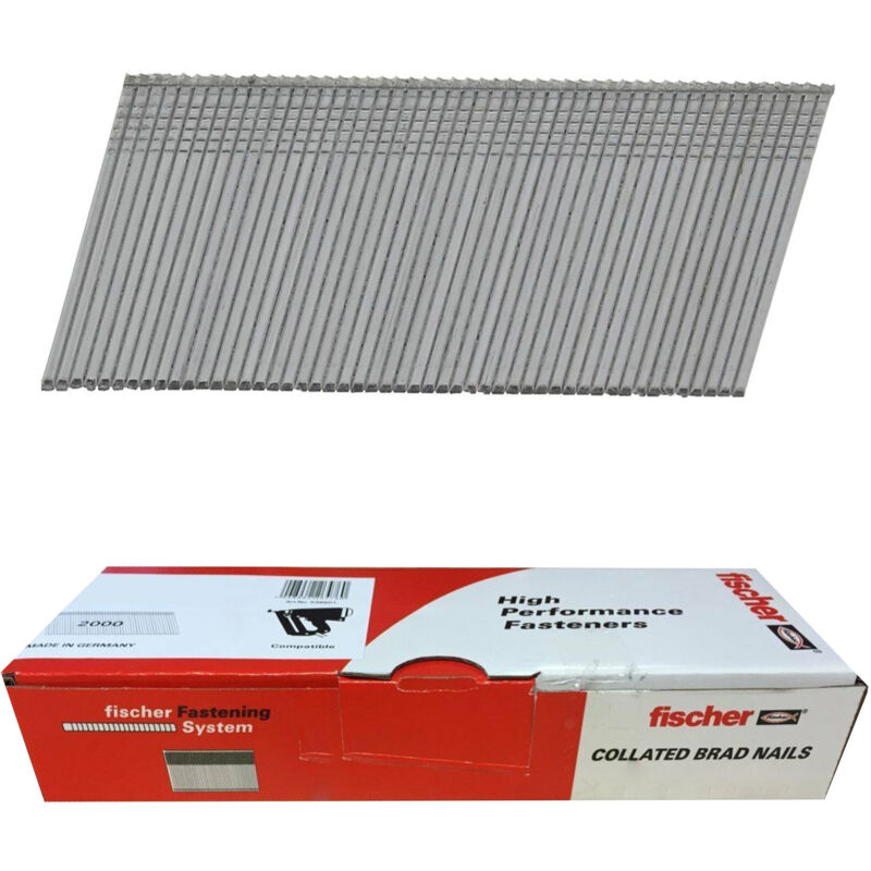 Fischer 553922 16G x 45mm Angled Gasless Galvanised Brad Nails (2000 Pack)