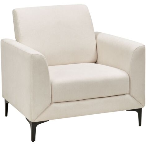 Poltrona in tessuto beige Fenes