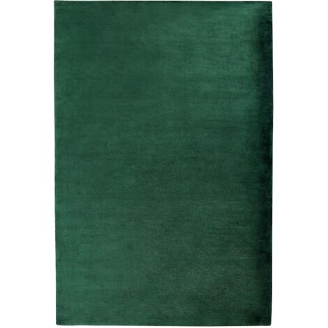 Tappeto a pelo corto in viscosa verde scuro 200 x 300 cm Gesi II