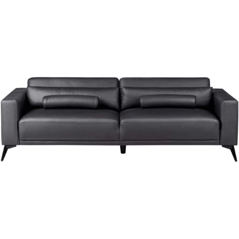 Divano imbottito a 3 posti Altezza schienale regolabile in ecopelle ...