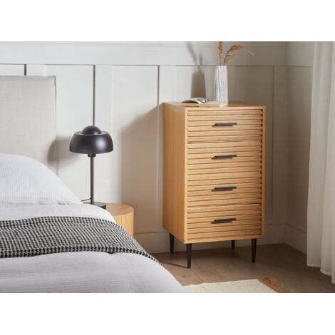 Cassettiera moderna a 4 cassetti con struttura in MDF e gambe in ferro ...