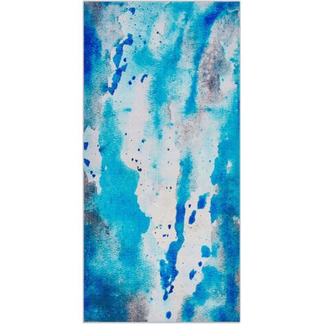 Tappeto blu/grigio 80 x 150 cm Bozat