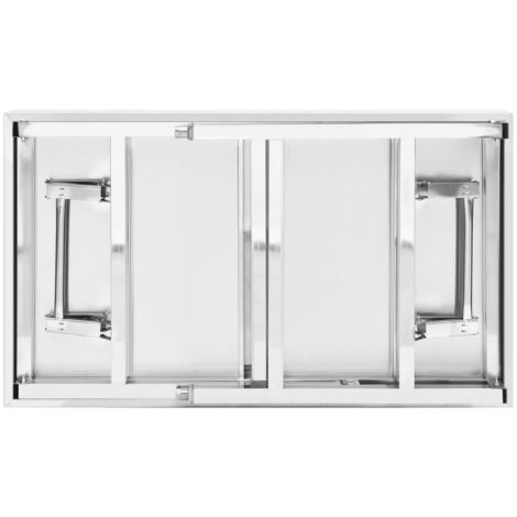 Table de travail pliable de cuisine 100x60x80 cm Inox