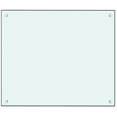 Dosseret de cuisine Blanc 70x60 cm Verre trempé