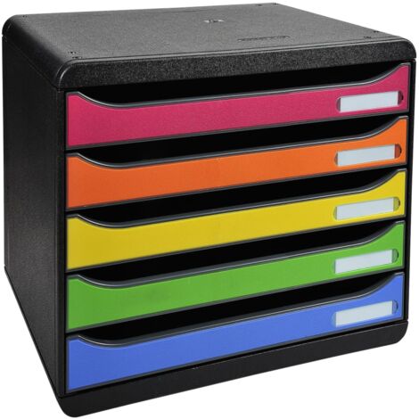 Exacompta Ensemble de tiroirs bureau Plus Horizon 5 tiroirs Harlequin