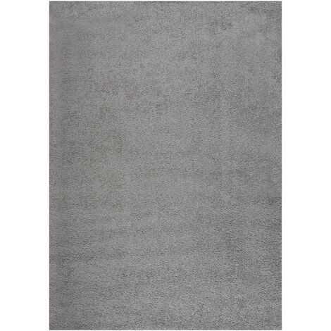Tapis shaggy à poils longs Gris 120x170 cm
