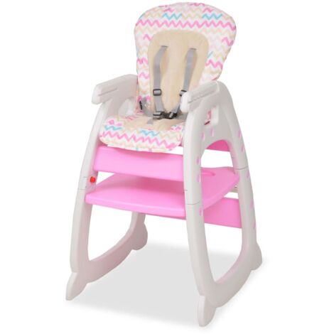Chaise haute convertible 3-en-1 avec table Rose