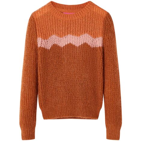 Pull-over tricoté pour enfants cognac 116