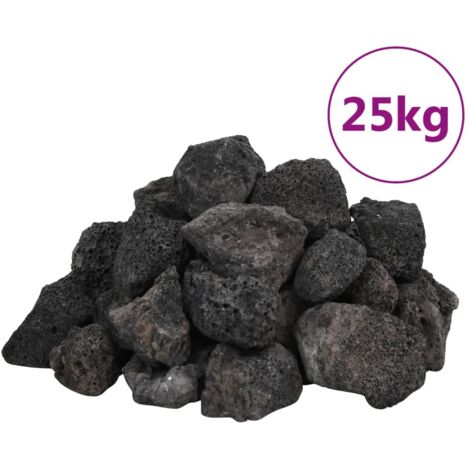 Roches volcaniques 25 kg noir 3-5 cm
