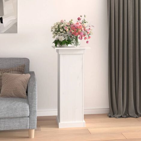 Étagère à Plantes pour Salon Support à Fleurs Bois Blanc d'Angle ...