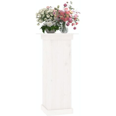 Étagère à Plantes pour Salon Support à Fleurs Bois Blanc d'Angle ...