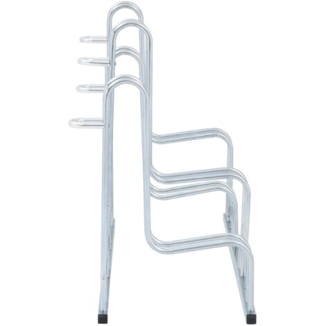 Support de vélo au sol autoportant pour 4 vélos acier galvanisé