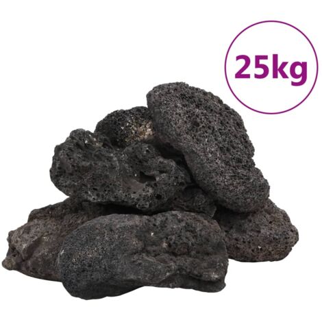 Roches volcaniques 25 kg noir 10-30 cm