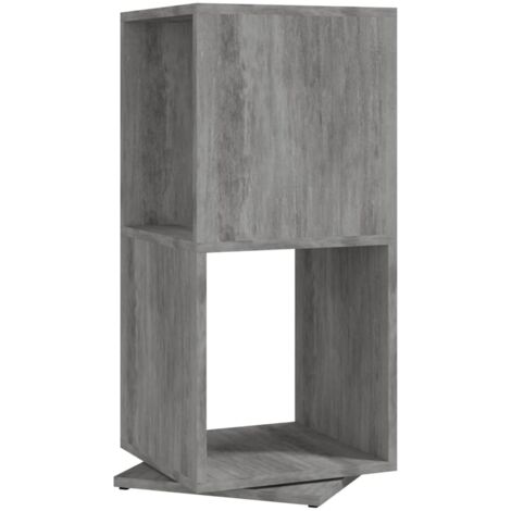 Armoire rotative Gris béton 34,5x34,5x75,5 cm bois d'ingénierie