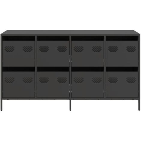 Buffet noir anti-rayures en métal pour en finir avec le désordre chez ...