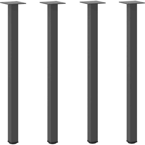 Pieds de table console 4 pièces Anthracite 72-74 cm Acier