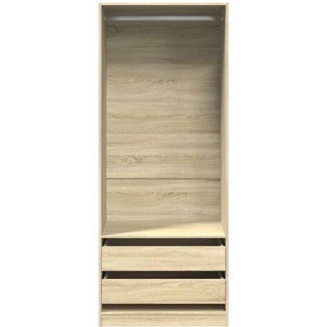 Armoire de chambre chêne 80 cm garde-robe gain de place dressing ...