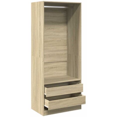 Armoire de chambre chêne 80 cm garde-robe gain de place dressing ...