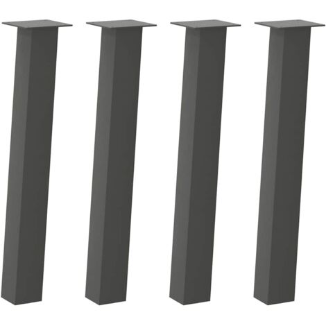 Pieds de table console 4 pièces Anthracite 72 cm Acier