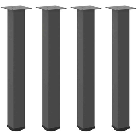 Pieds de table console 4 pièces Anthracite 72-74 cm Acier