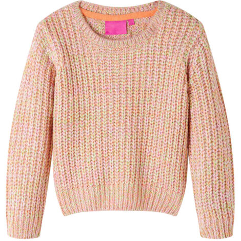 Pull-over tricoté pour enfants rose doux 104